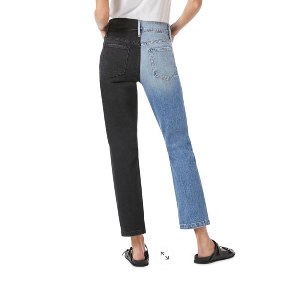 Frame Denim | Jeans | Frame Le Sylvie Distressed Two Tone Denim Jeans ...